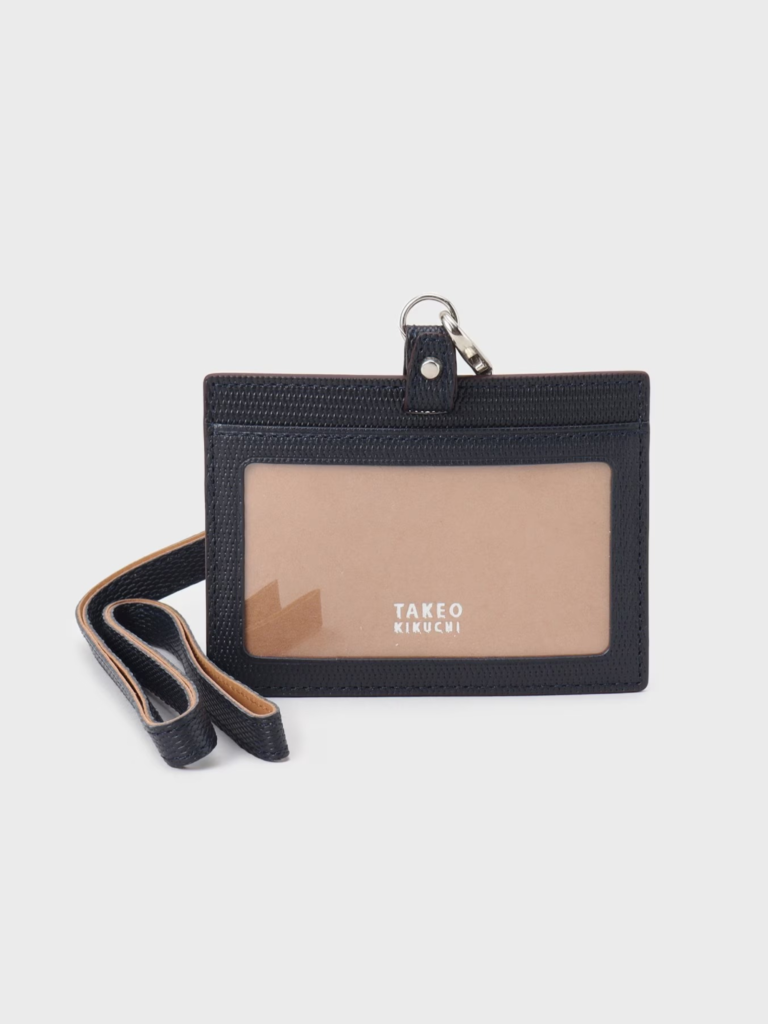 NAVY MESH ID CARD CASE WITH STRAP (07001523) – TAKEO KIKUCHI Thailand