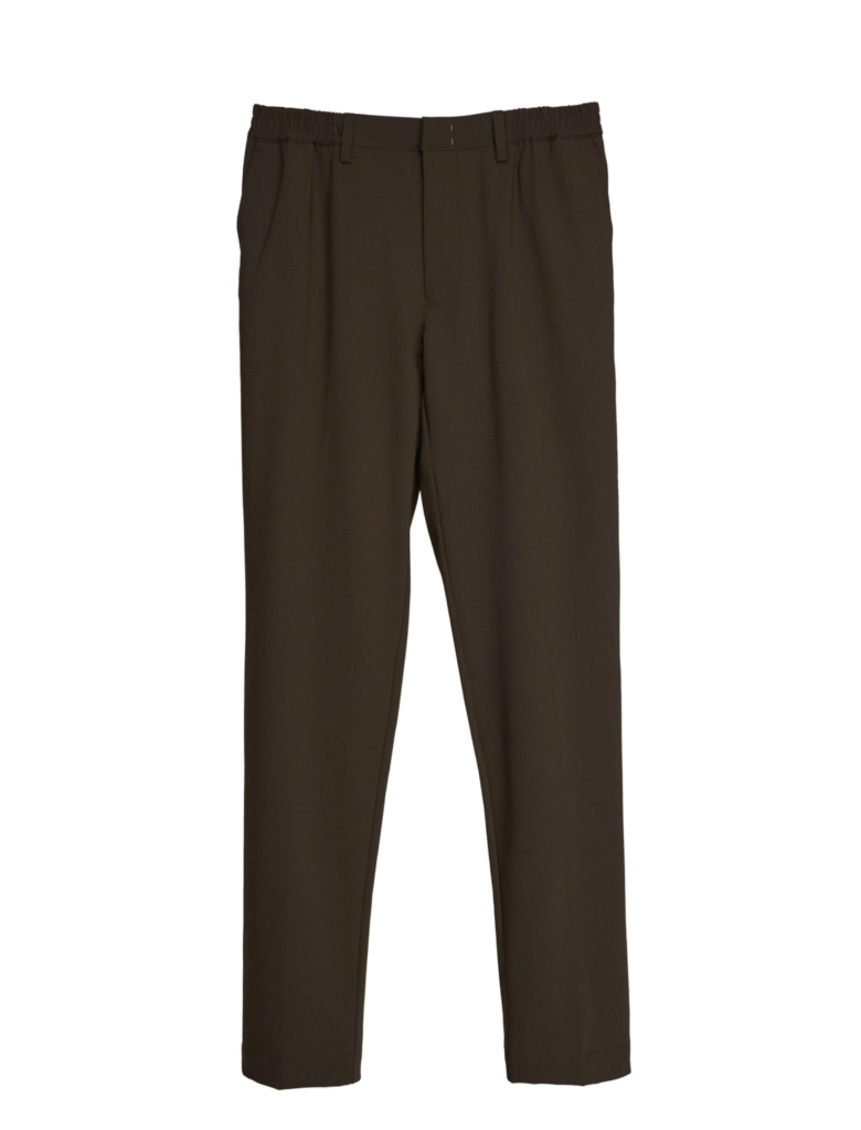 BROWN WRINKLES FREE POLYESTER EASY PANTS (K8172501) – TAKEO KIKUCHI ...