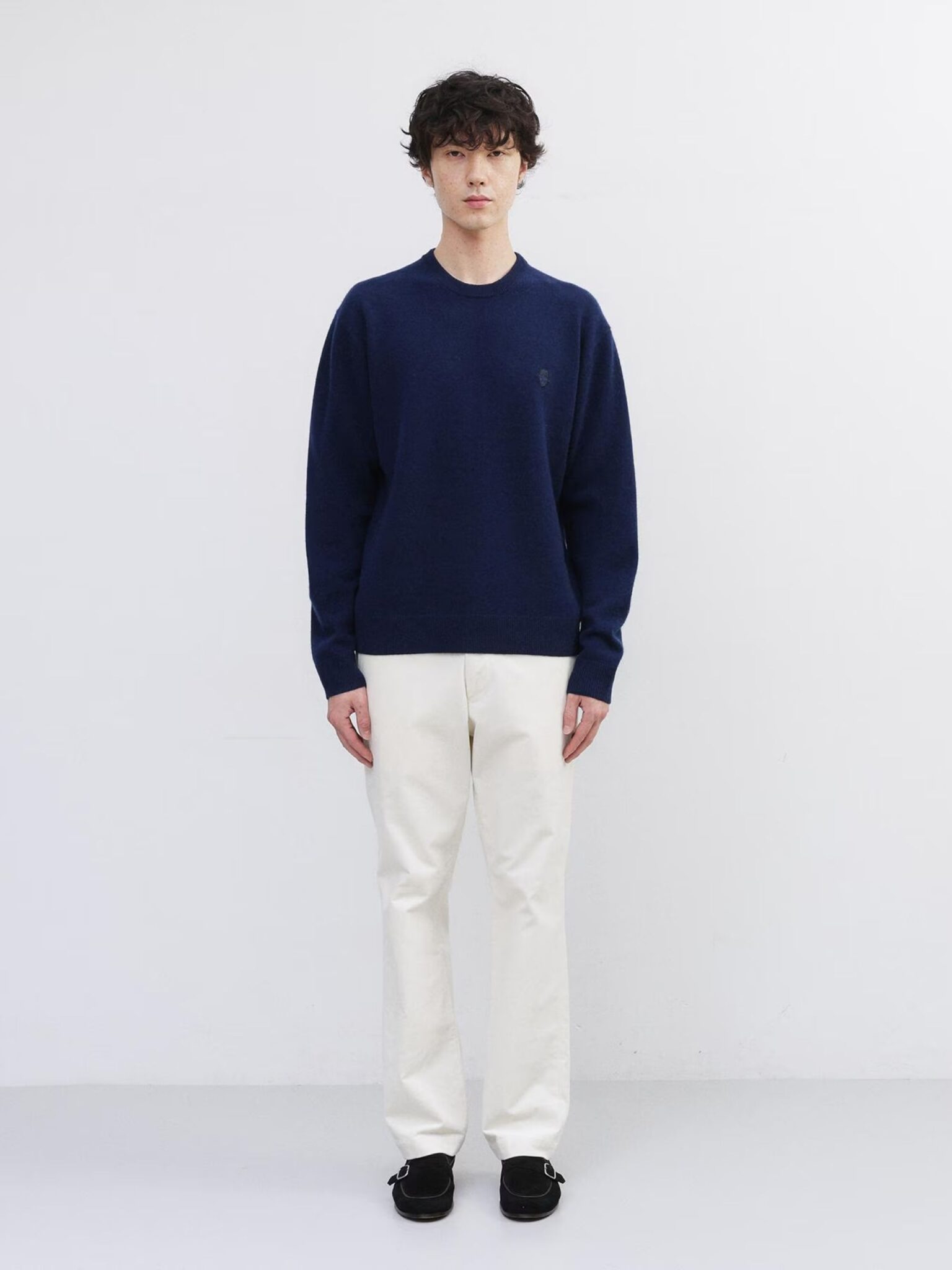 DARK NAVY AIR PALETTE KNIT PULLOVER SWEATER (07014010) *ECS – TAKEO ...