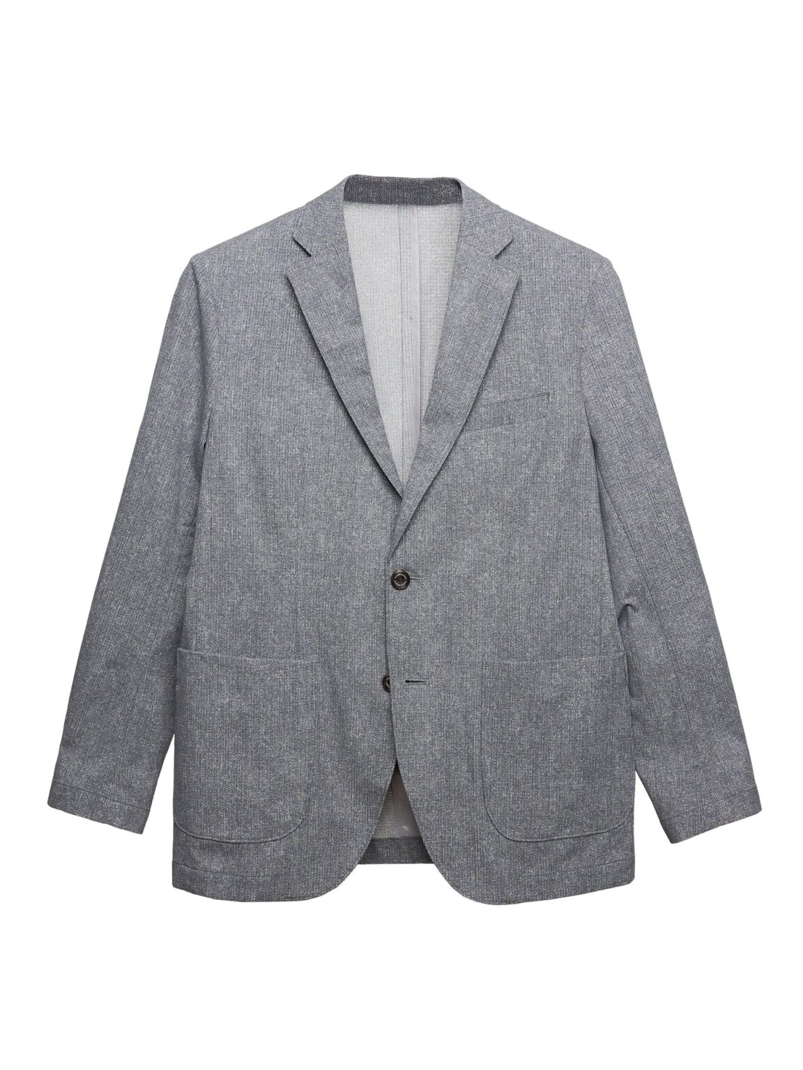 GREY PRINTED DOTAIR BUSINESS CASUAL SUIT JACKET (K8143401) – TAKEO ...